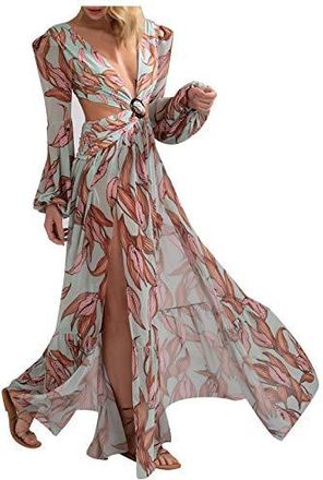 Generic Robe Longue pour WomenDeep VWedding Party Dress Fashion Dress Robe Festive (Green, M)