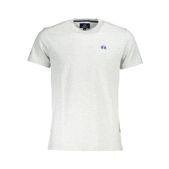 La Martina Cotton T-Shirt - - Tops - Herren - Grau - 2XL