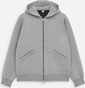 Arket Scuba-Kapuzenjacke Mit Rei&szlig;verschluss -Grau