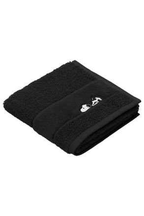 Vossen G&auml;stetuchset Sleepy Snoopy, Schwarz, Textil, 2-teilig, Uni, 30x50 cm, ISO 9001, Fkt, Made in Austria, Oeko-Tex Standard 100, Badtextilien, G&auml;stehandt&uuml;