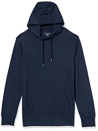 Amazon Essentials Sweatshirt à Capuche Entièrement en Jersey Léger Homme, Bleu Marine, XXL