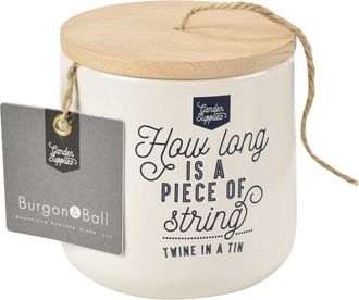 Burgon & Ball Jute-Schnurspender, Emaille und Holz, 120 m Länge, Stein