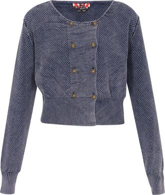 Mymo Strickjacke Frauen Marine