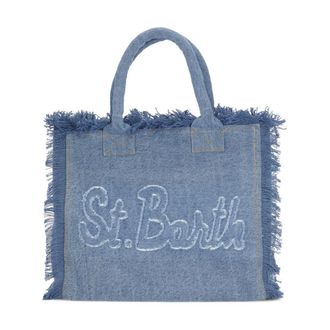 Saint Barth Femme, Sacs, Bleu, Taille: ONE Size Vanity Patch Tote Bag