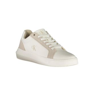 Calvin Klein Leather and Polyurethane Low-Top Sneaker - White
