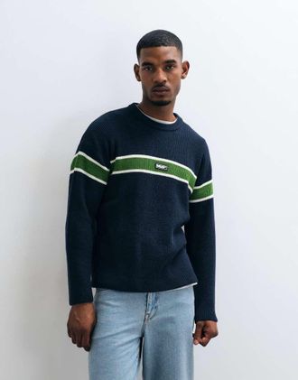 HUF Winnfeild Strickpullover in Marineblau