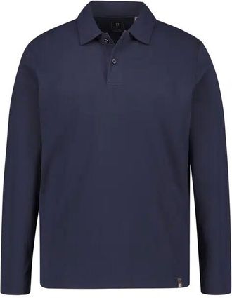 Boggi Milano Herren Polo-Shirt blau Baumwoll-Jersey