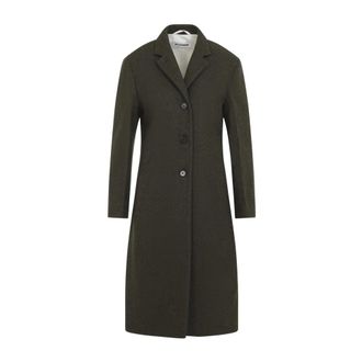 Jil Sander Femme, Manteaux, Vert, Taille: 36 FR Manteau Mi-Long Droit Coupe Ajust&eacute;e