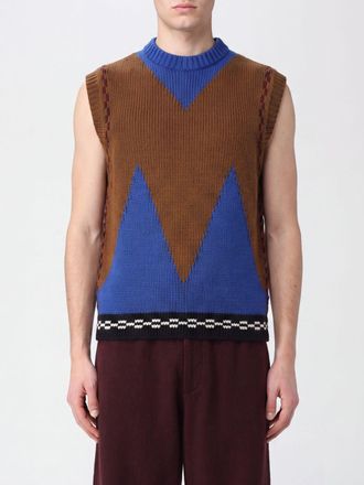 Marni Gilet en laine &agrave; motif losanges avec bords contrastants