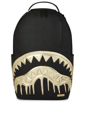 Sprayground Gold and Dangerous metallic-teeth backpack - Schwarz