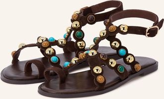 Inuovo Sandalen Mit Schmuckperlen braun