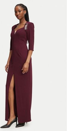 Rinascimento Rinascimento Abendkleid CFC0125271003 Dunkelrot Slim Fit