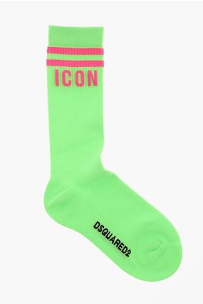 Dsquared2 ICON Long Ribbed Fluorescent Socks size 38