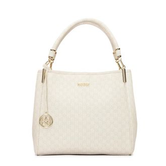 Kazar Gro&szlig;e urbane Schultertasche mit Schl&uuml;sselring - - Bags - Damen - Wei&szlig; - ONE SIZE
