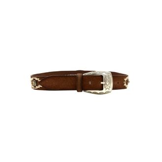 Alberto Luti Ceinture Western en daim - Femme - Accessoires - Brun - Taille: 75 CM