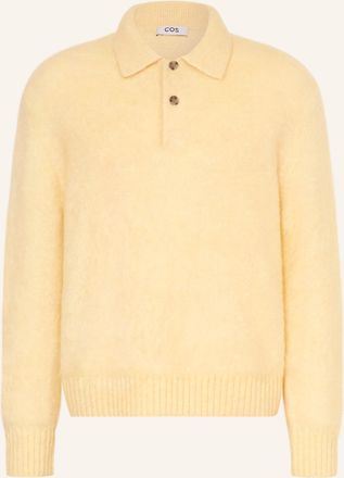 COS Cos Strick-Poloshirt Mit Mohair beige