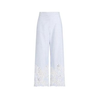 Suncoo Pantalon large ray&eacute; Joss brod&eacute; en coton