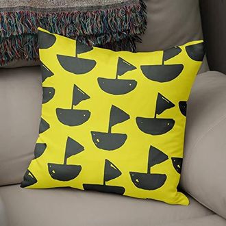 Bonamaison Le Jardin du Lin Kissen Zierkissenbezug Kissenbezug, Neongelb & Rauch Dekoration, Für Zuhause Autos Büro Sofa Wohnzimmer Couch Schlafzimmer Dekor, 50x