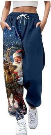 Generic Leggings Femme, Legging Chaud Femme Hiver Christmas Pantalon De NoëL pour Sport avec Motif PèRe NoëL Sport Le Yoga Et Les Loisirs Tenues