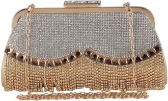 BESPORTBLE Sac de Soirée Élégant à Franges Dorées Pochette Banquette Chic pour Femme Rangement Sécurisé Accessoire pour Mariage Fête et Soirée Formelle