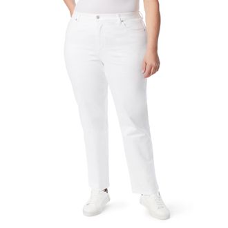 Gloria Vanderbilt Damen Amanda Classic High Rise nach unten konisch verjüngte Jeans Übergröße, Vintage-Weiß, 48 Mehr Kurz