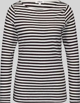 s.Oliver Red Label Slim Fit Langarmshirt aus reiner Baumwolle