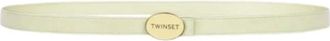 Twinset unisex, Accessoires, Vert, Taille: S Slim Leather Belt