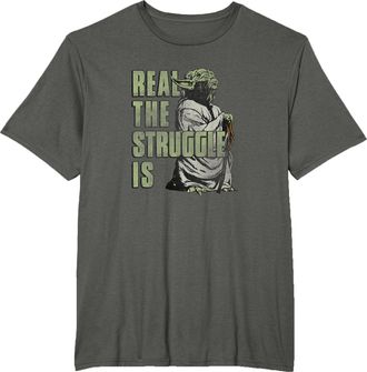 Star Wars Yoda Real The Struggle Is T-Shirt