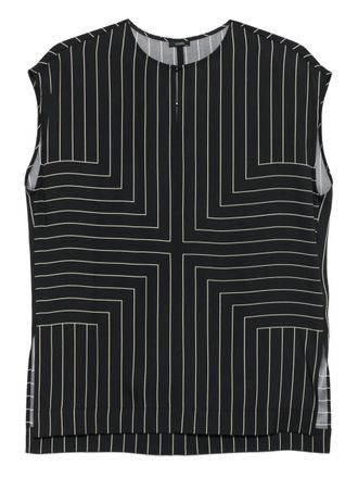 Joseph haut sans manches à rayures géométriques - Noir