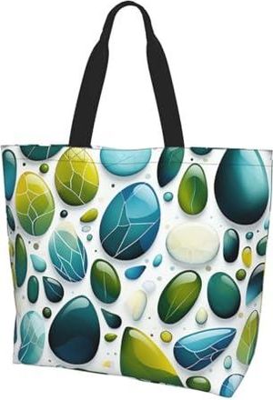 Generic Cailloux Verts De Dessin Anim&eacute; Sac A Main Femme Imperm&eacute;able Sacs Grand Sac Cabas Pour Plage Shopping Travail