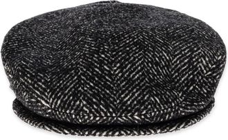 Dolce & Gabbana Casquette plate en laine serg&eacute; - Homme - Accessoires - Gris - Taille: 58 CM