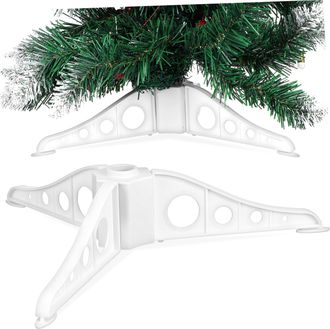 Cabilock Weihnachtsbaumständer Weiß Dreieckiger Künstlicher Baumfuß Stabil Vielseitig Für Kunsthandwerk Weihnachten Zubehör