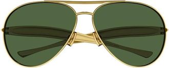Bottega Veneta Sardine Aviator Sonnenbrille - - Accessories - unisex - Gelb - 64 MM