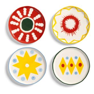 &Klevering Assiettes en porcelaine Festivo - Set de 4 &Klevering