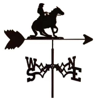 Generic Wetterfahne Aus Schwarzem Metall, Windrichtungsanzeiger f&uuml;R Schuppen, Garten, Terrasse, Dekoration, Windrichtungsanzeiger f&uuml;R Den Au&szlig;Enbereich(A12)