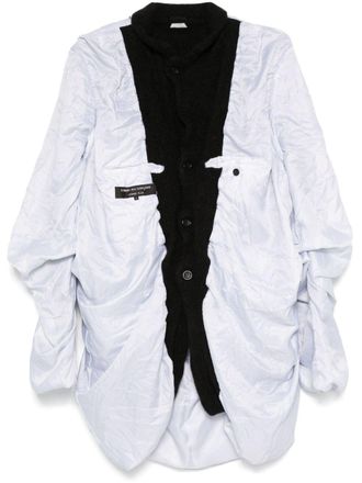 Comme Des Garçons manteau à empiècements contrastants - Blanc