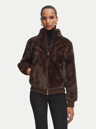Rinascimento Rinascimento Pelzmantel CFC0128524003 Dunkelbraun Regular Fit