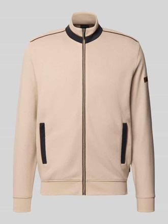 Bugatti Sweatjacke mit Stehkragen und Rei&szlig;verschluss
