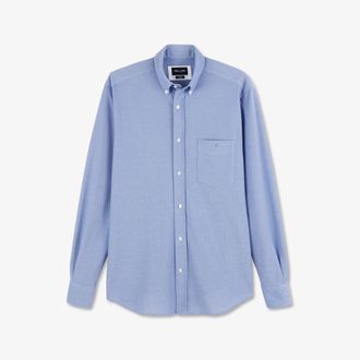 Eden Park Chemise En Coton Pinpoint Bleu Old Ref Pp