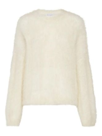 Brunello Cucinelli pull à fini brossé - Blanc