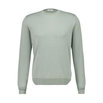Boglioli Sage Green Baumwoll-Rundhalspullover - - Sweatshirts & Hoodies - Herren - Gr&uuml;n - M