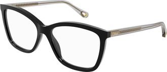 Chlo&eacute; unisex, Accessoires, Noir, Taille: 52 MM Monture optique carr&eacute;e