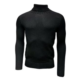 Gran Sasso Rainwool Rollkragenpullover - - Knitwear - Herren - Schwarzk - M