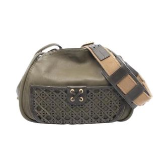 Dior Pre-owned Lattice Messenger Leather Shoulder Bag - - Pre-owned - Damen - Gr&uuml;n - ONE SIZE