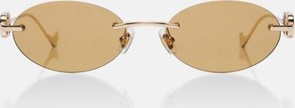Valentino Lunettes de soleil ovales VLogo