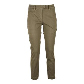 Dondup Baumwollmischung Perfekte Passform Hose - - Trousers - Damen - Gr&uuml;n - W31