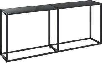 vidaXL Konsolentisch Schwarz 180x35x75,5 cm Hartglas Vidaxl