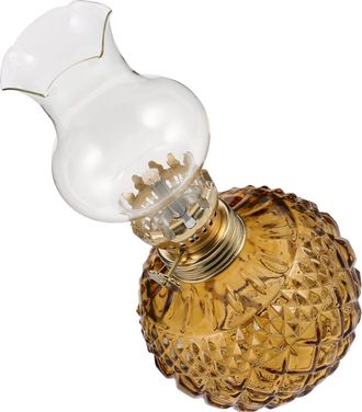 BESPORTBLE Glas Petroleumlampe Retro Vintage &Ouml;llampe Antik Mit Verstellbarem Docht Innenbereich Wohnzimmer Schlafzimmer Notbeleuchtung Dekorativ