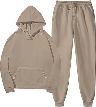 Generic Survêtement Homme Ensemble Sweat à Capuche Loisir Et Pantalons Et Sport Jogging 2 Pièces Hooded Manche Longues DéContracté Tenue De Couple dautomne Et