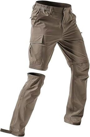 Generic Pantalon de marche et de randonn&eacute;e pour homme - S&eacute;chage rapide - Convertible - Pantalon cargo imperm&eacute;able - Fermeture &eacute;clair - Plusieurs poches - Pant